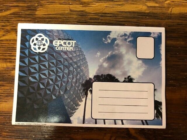 1983 Epcot Center, Walt Disney World, Spaceship Earth Folder, Old ...