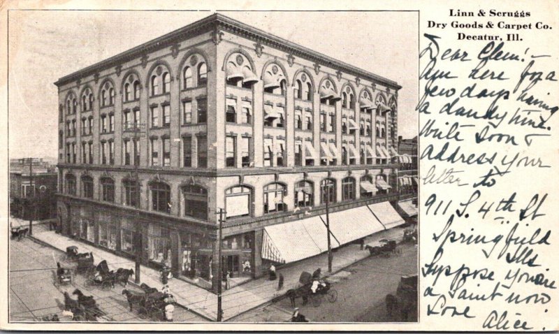 Illinois Decatur Linn & Scruggs Dry Goods & Carpet Comapnt Store 1907 ...