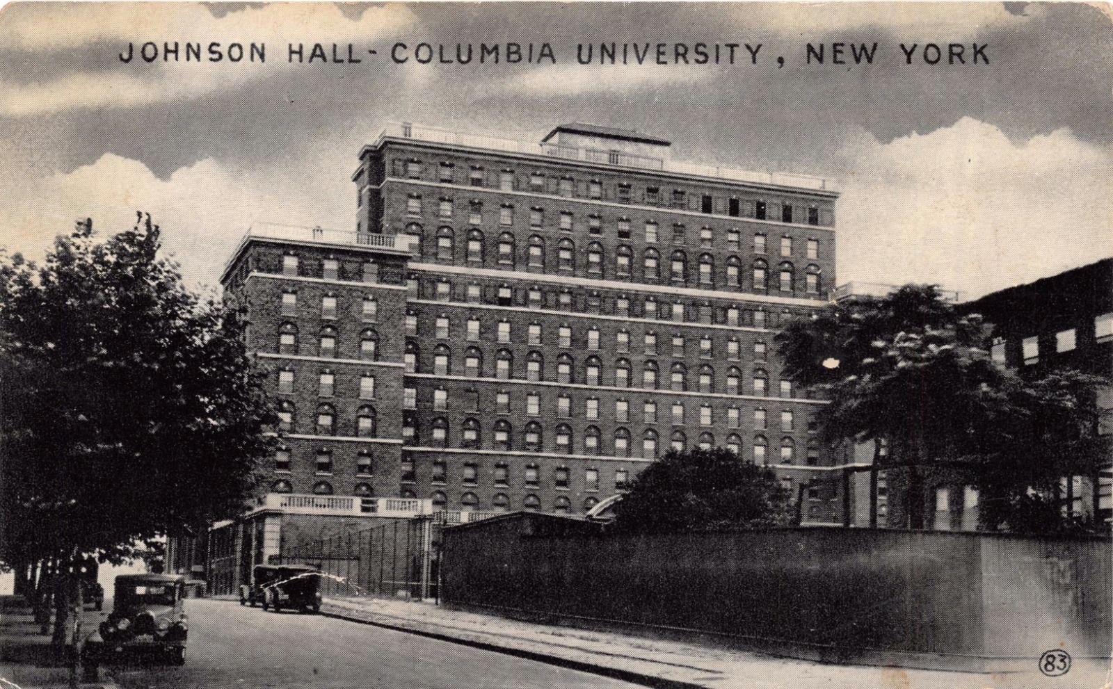 New York City Ny~Columbia University~Johnson Hall Postcard 1930s ...