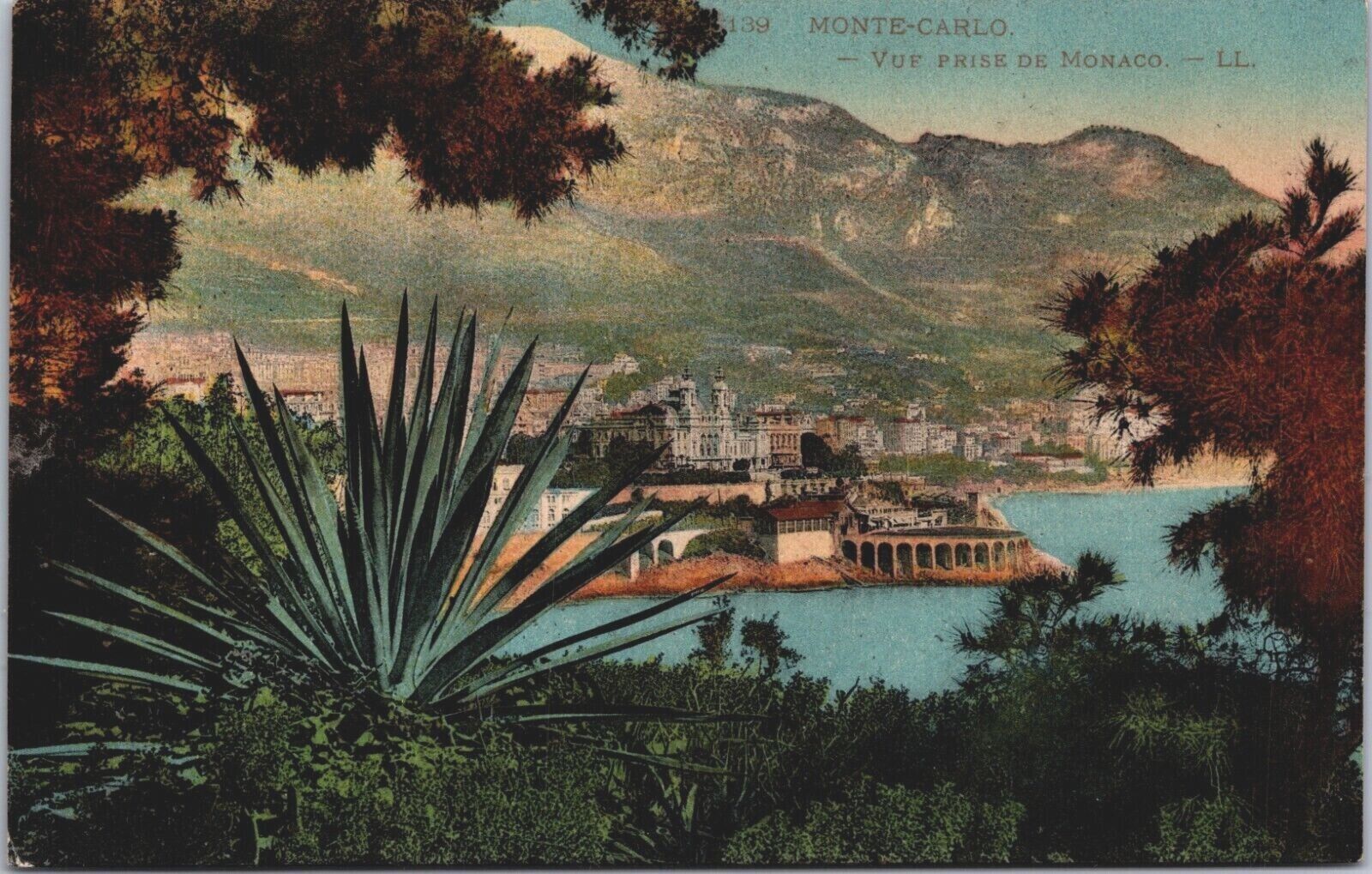 Monaco Monte Carlo Vue Prise De Monaco Vintage Postcard 04.10 | Europe ...