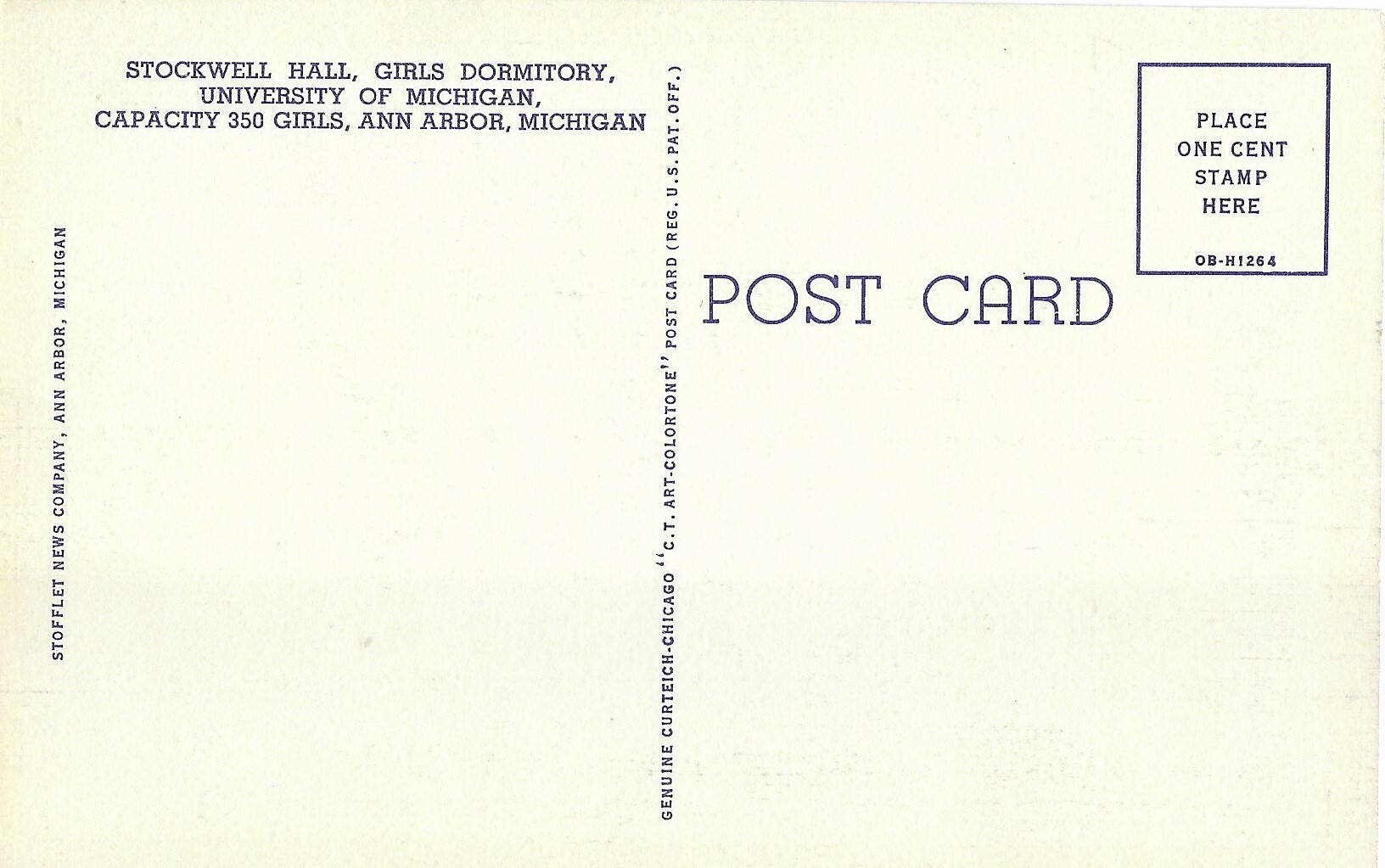 University of Michigan Stockwell Hall Girls Dorm Ann Arbor Michigan ...