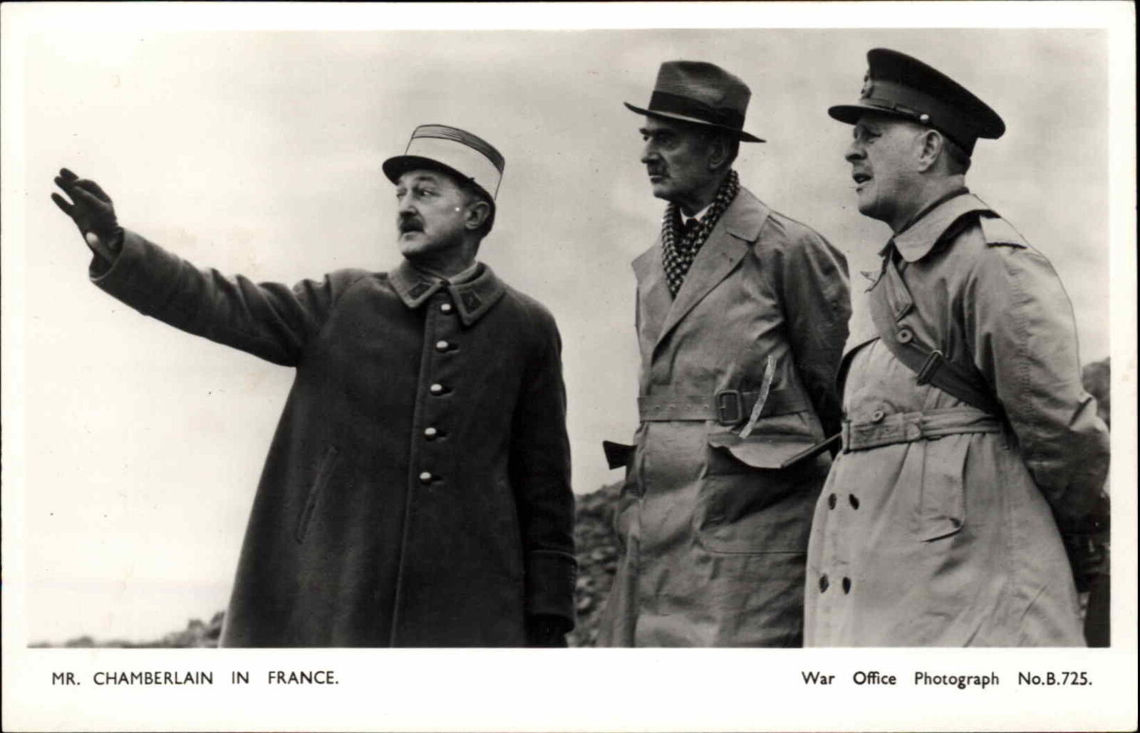 Neville Chamberlain WWII General Viscount Gort France 1940s Real Photo ...