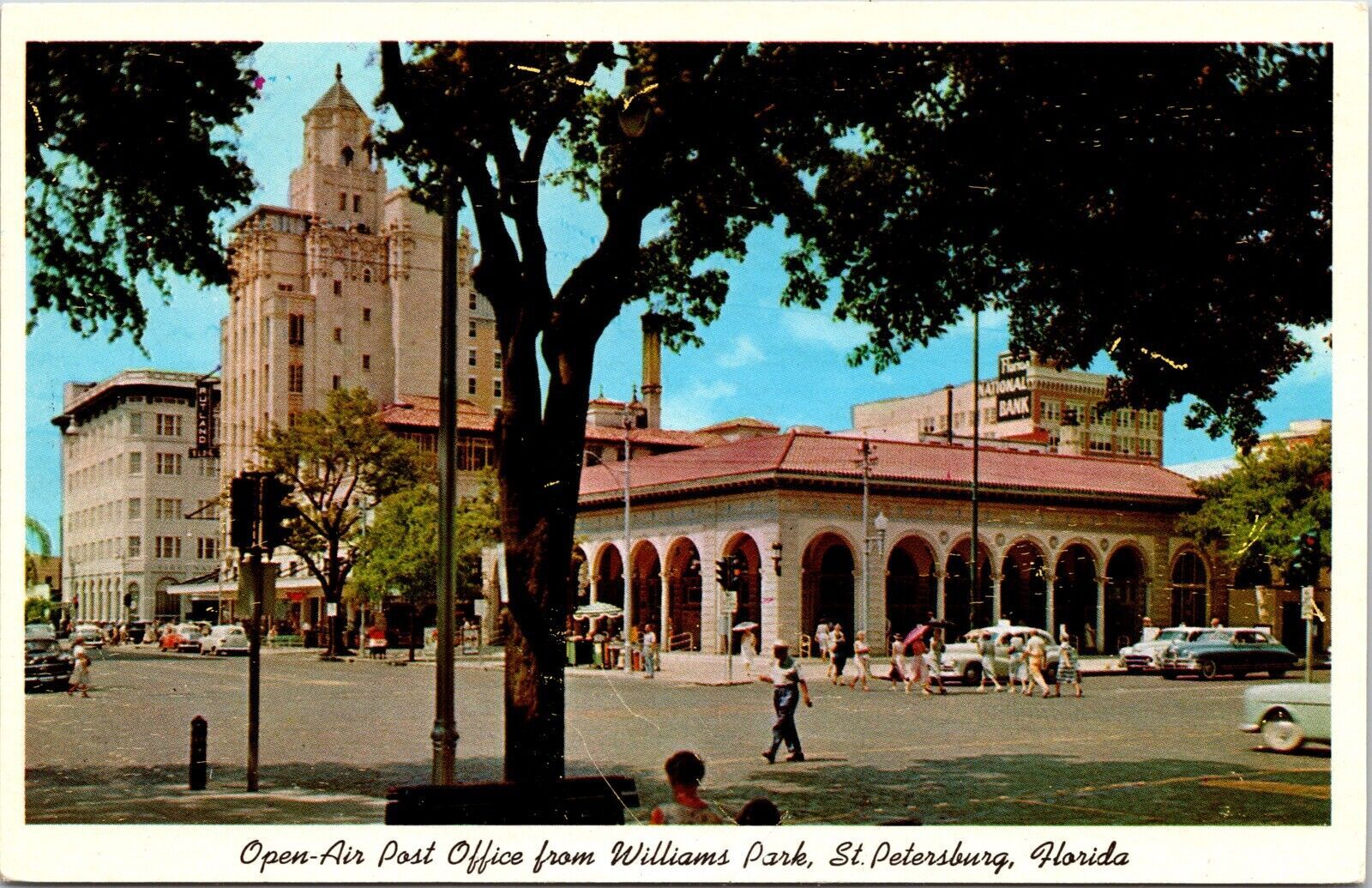 Open Air Post Office Building St Petersburg Florida Chrome WOB Postcard ...