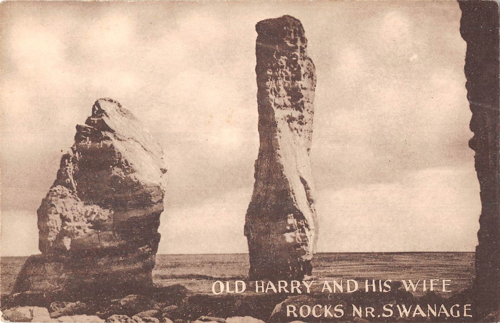 uk28140 old harry and his wife rocks swanage real photo uk | Europe ...