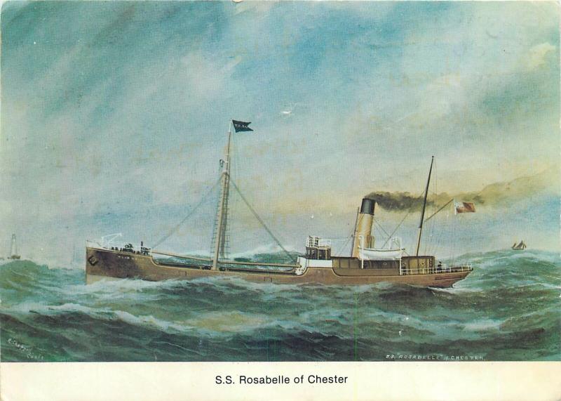 S.S. Rosabelle of Chester ship postcard | Topics - Transportation ...