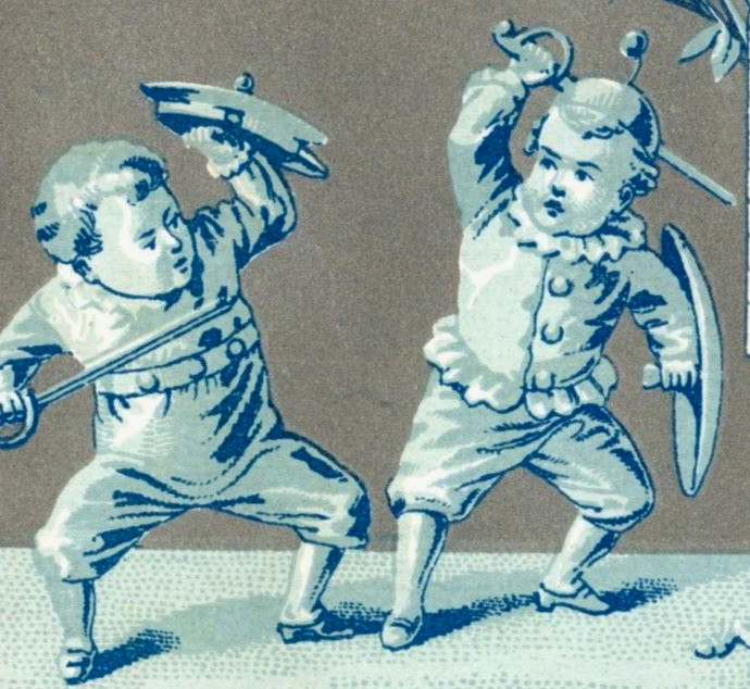 1880s Willard & Lane's Eagle Stove Polish Children Pantomime Cute Dog ...