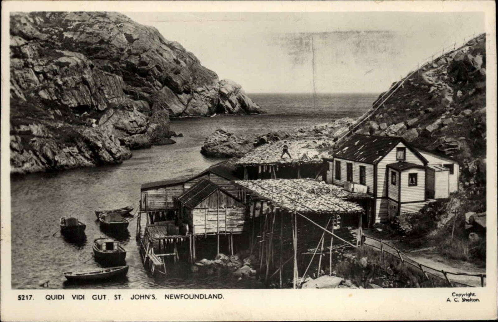 St. John's Newfoundland Quidi Vidi Gut 1957 Used Real Photo Postcard ...