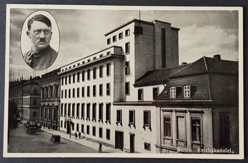 German Third 3rd Reich Original Card Reich Chancellery With Fuhrer ...