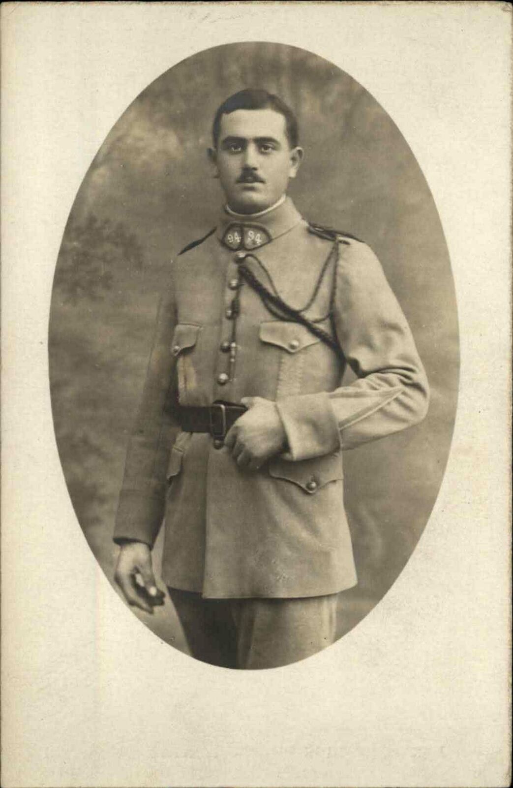 WWI French Soldier in Uniform Medals on Collar Real Photo Postcard ...