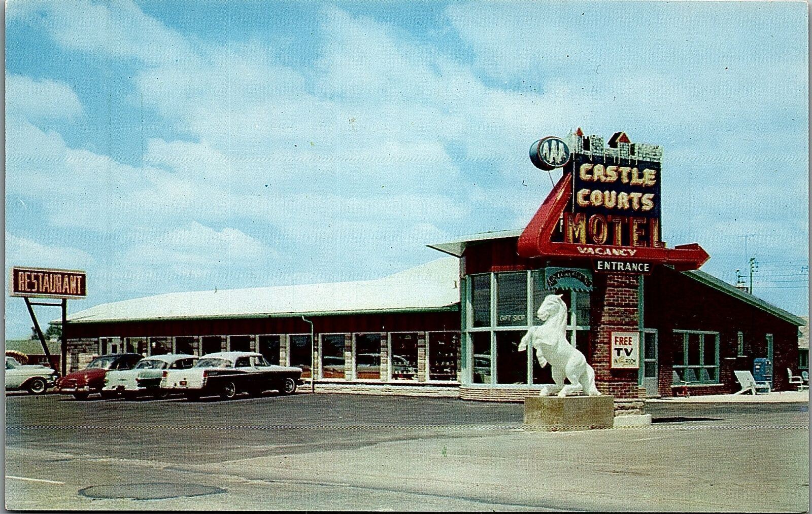1950s Niagara Falls Castle Courts Restaurant US 62 & NY 18 Postcard 34 ...
