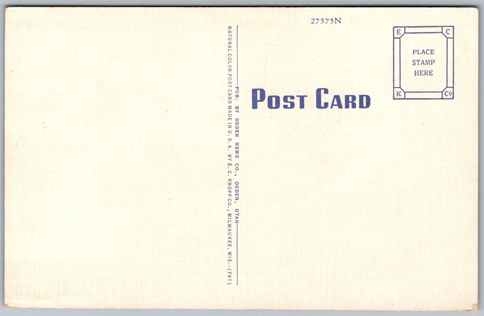 Vtg Utah IT Base Administration Building Army Air Base Hill Field Linen ...