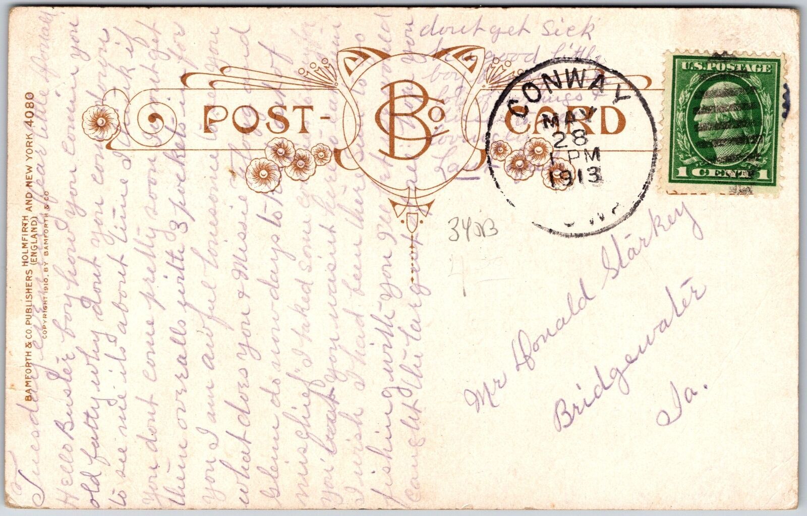 1913 Students at Home From School "Did You Get Many Marks At School ...