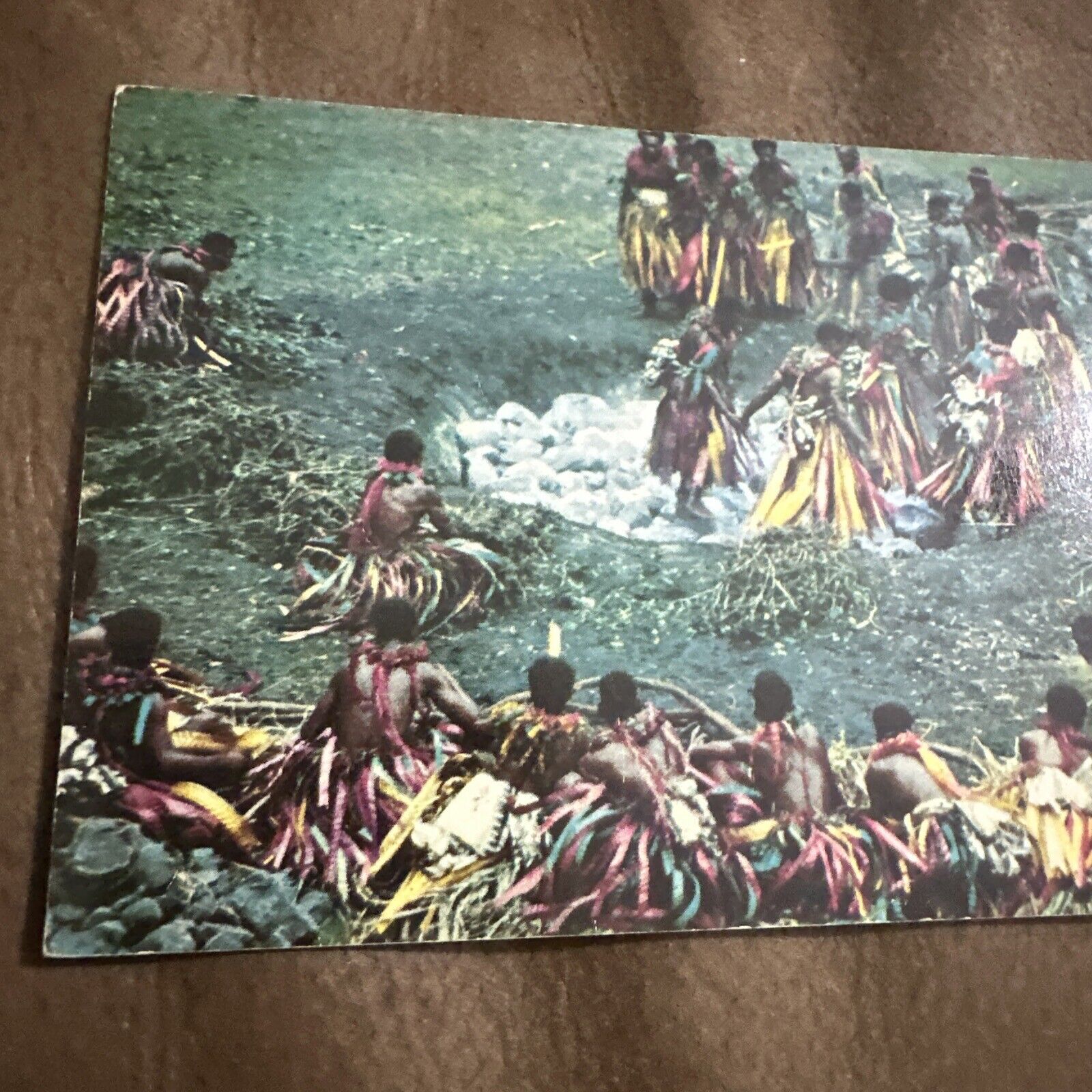 Fijian Firewalking Fiji Men Beqa Charles Stinson POSTCARD Vintage ...