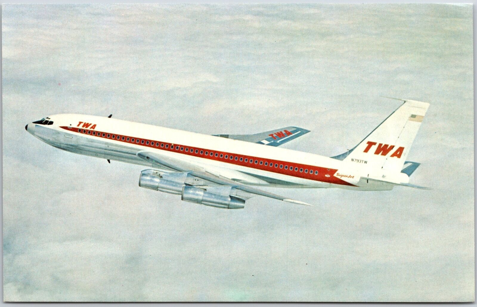 Airplane TWA - Trans World Airlines Boeing 720-051B Aircraft Airliner ...