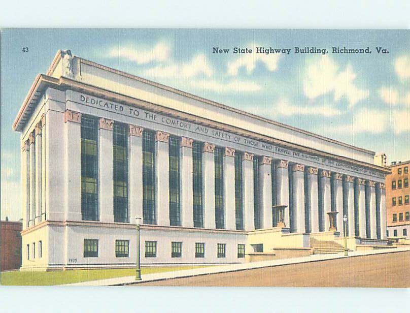 Linen BUILDING SCENE Richmond Virginia VA AE8587 | United States ...