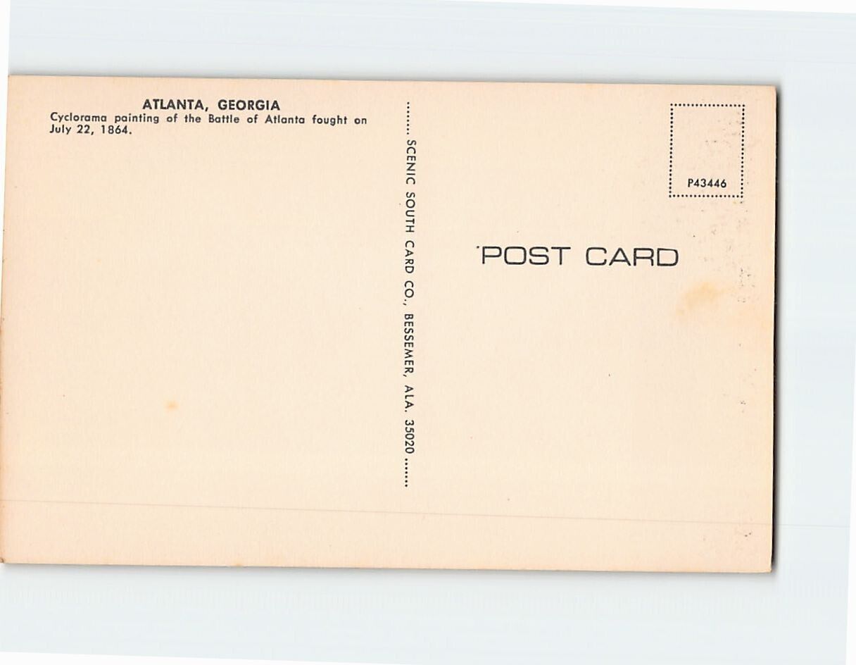 Postcard Cyclorama painting of the Battle of Atlanta, Georgia | Asia ...