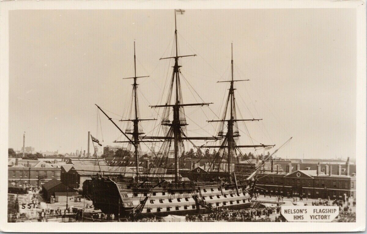 HMS 'Victory' Nelson's Flagship Ship Unused Hayling Island RPPC ...