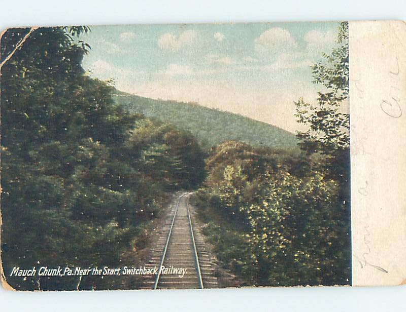 Corner Wear Pre-1907 SWITCHBACK RAILWAY TRAIN Mauch Chunk - Jim Thorpe ...