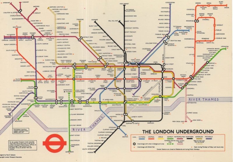 London Underground 1980s Transport Tube Map Rare Kardoma Postcard ...