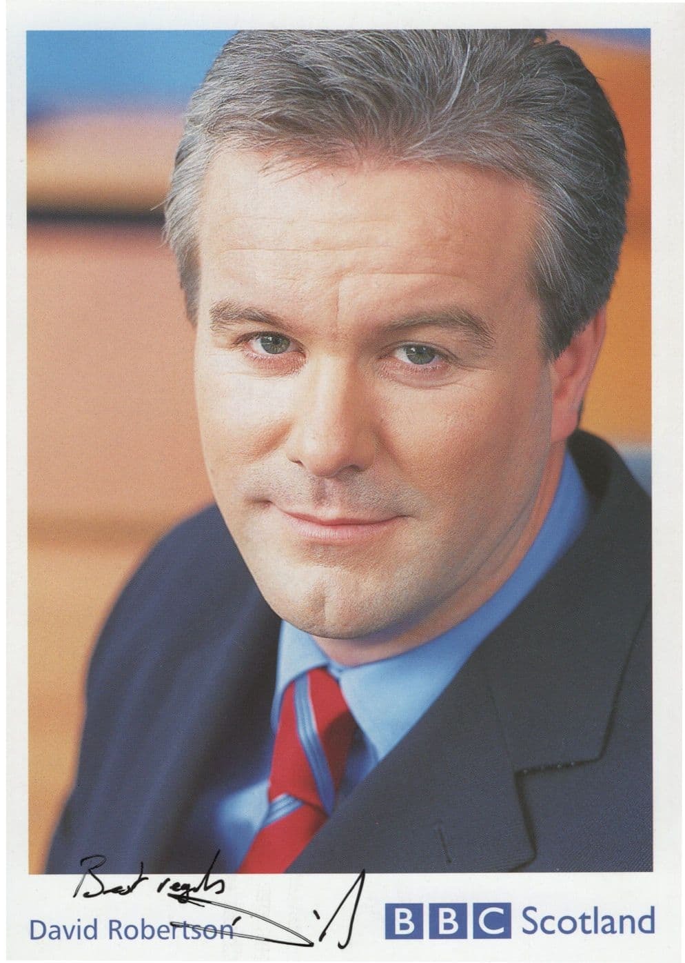 David Robertson BBC Scotland Newsreader Hand Signed Photo | Topics ...