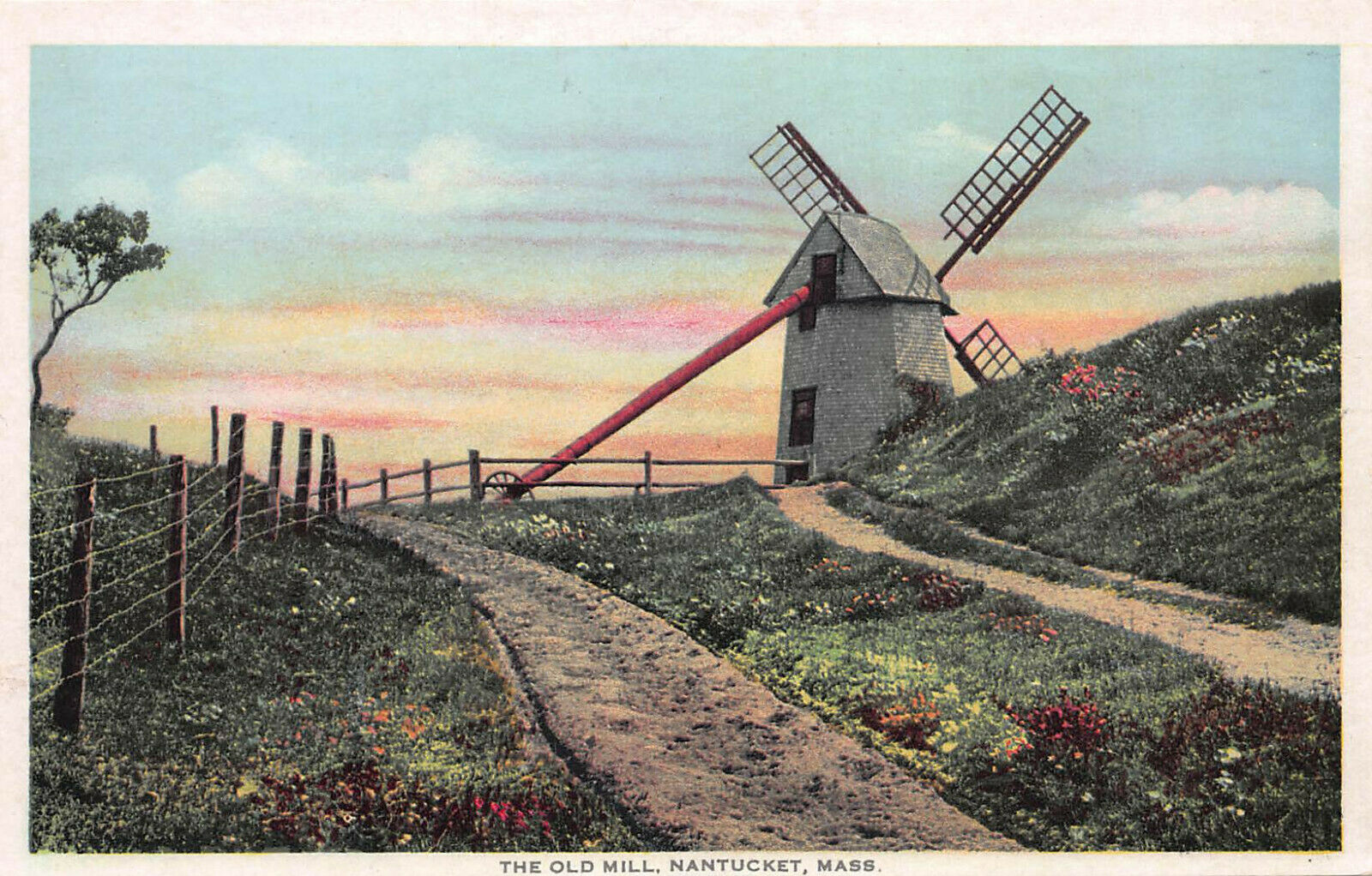 The Old Mill, Nantucket, Massachusetts, Early Postcard, Unused, Detroit ...