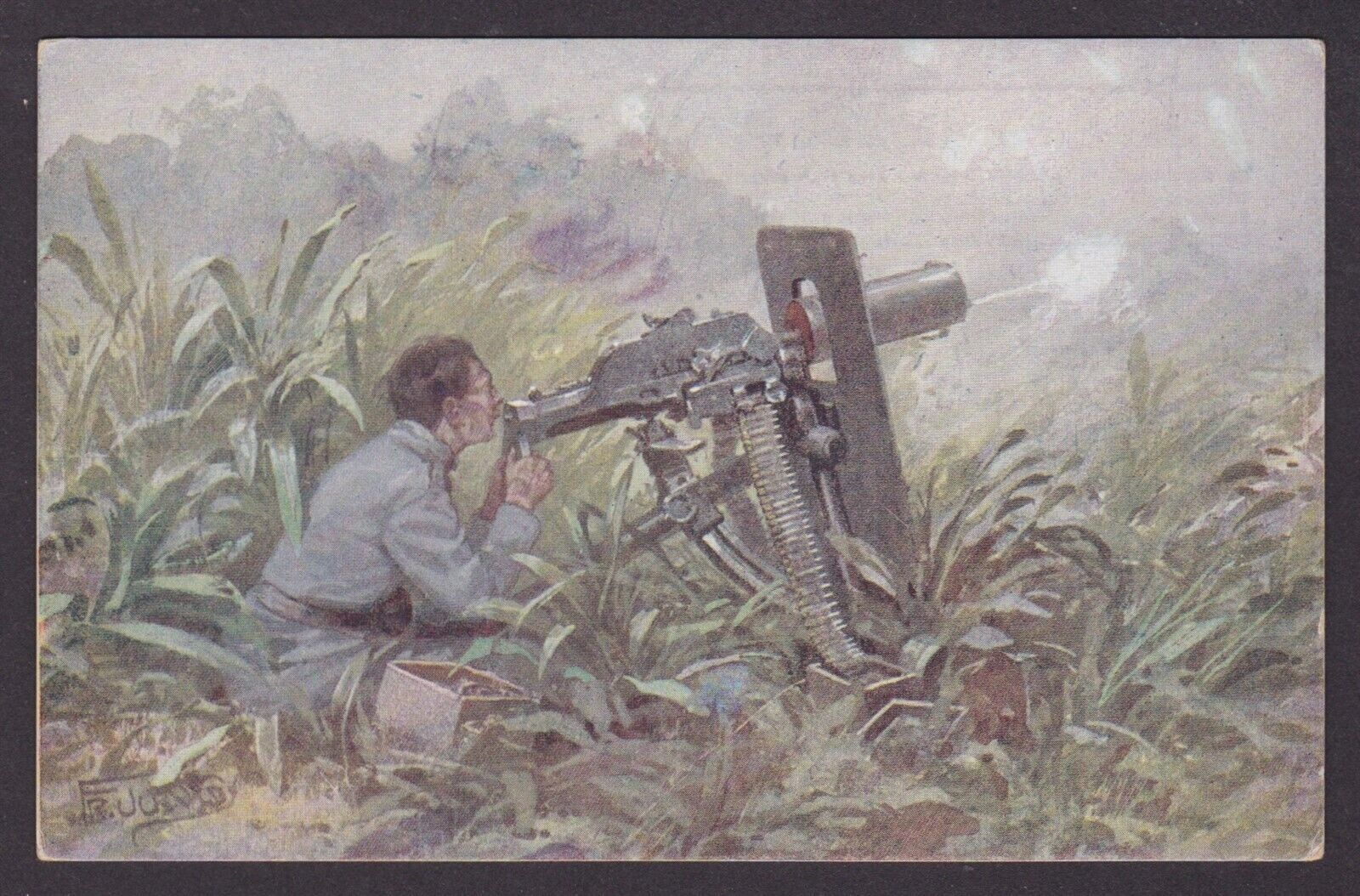 AUSTRIA, Vintage postcard, Machine gunner, WWI, Unposted | Europe ...