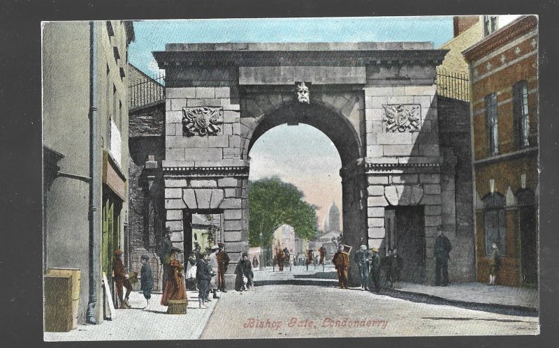 260, Northern Ireland, Londonderry, Bishop Gate, Street view, Circa ...