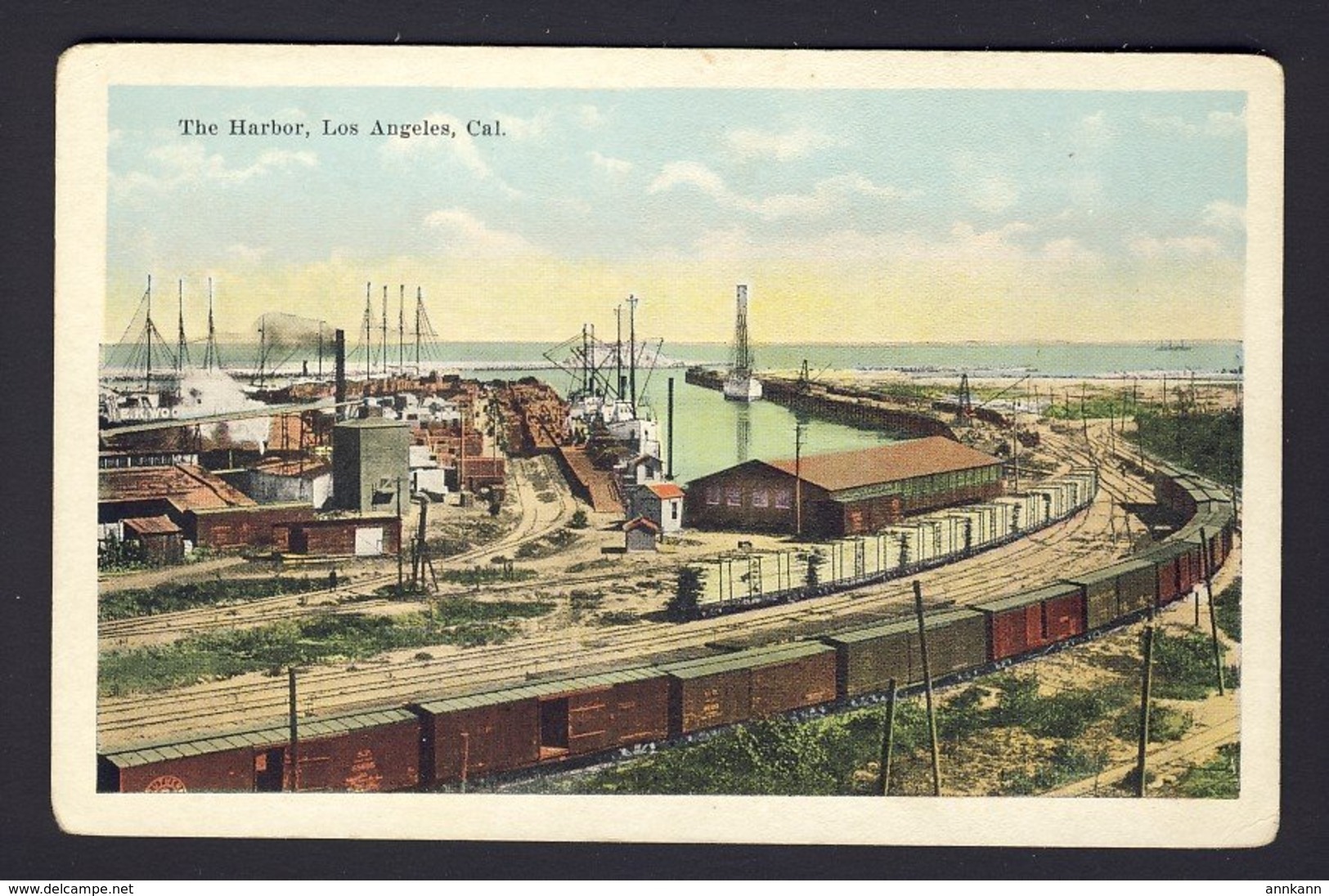 Train - The Harbor Los Angeles California USA - train boxcars ship ...