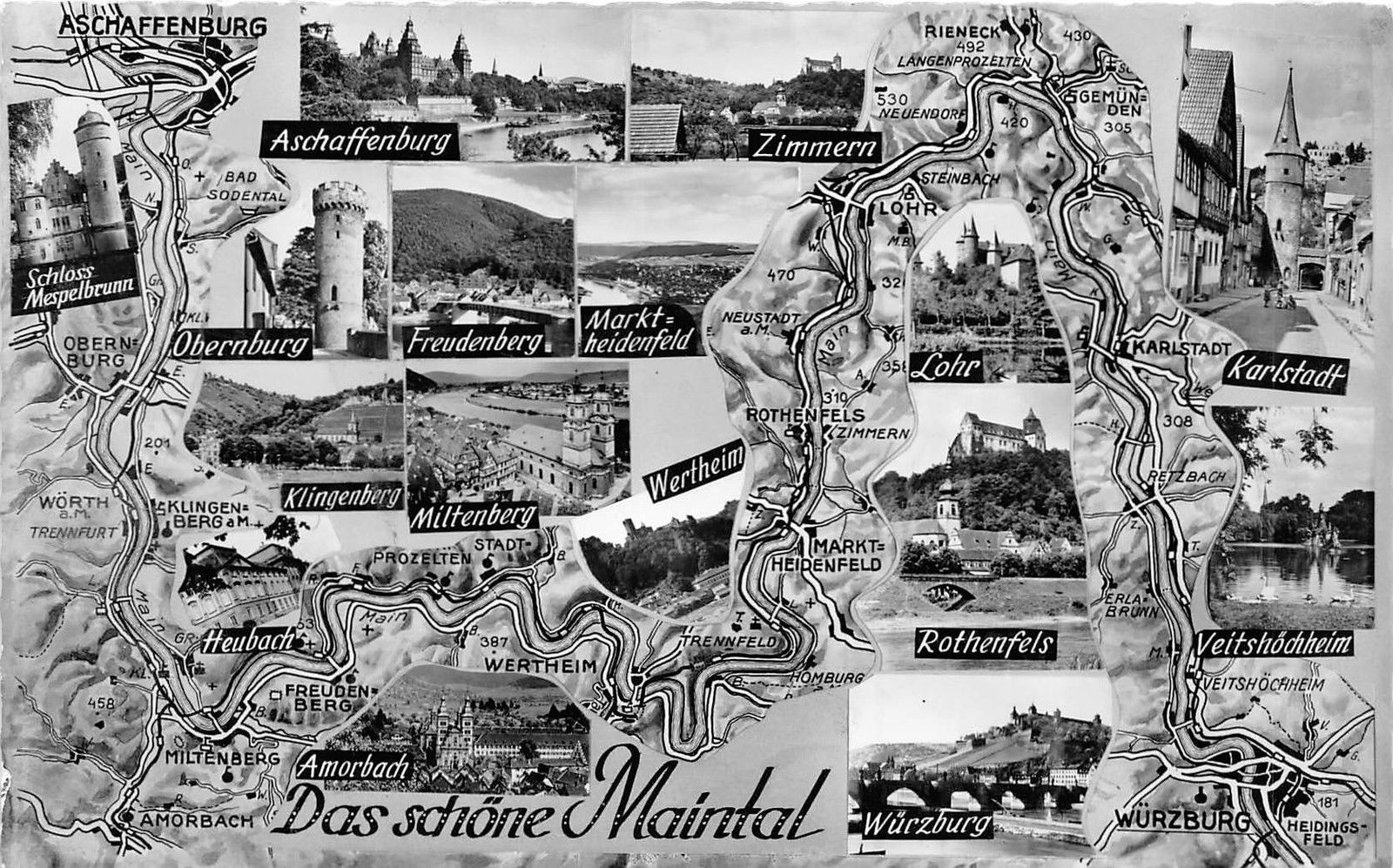 B35343 Das Schone Maintal Map Cartes Geographiques germany | Europe ...