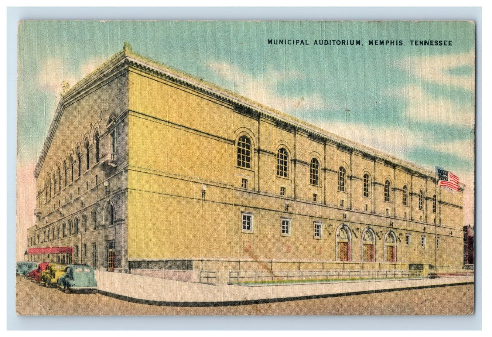 Vintage Municipal Auditorium Memphis Tennessee Postcard P173E | United ...