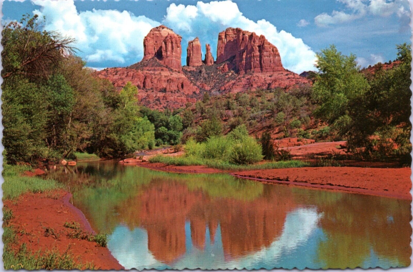 Postcard AZ Red Rock Crossing - water crossing in Oak Creek Canyon ...