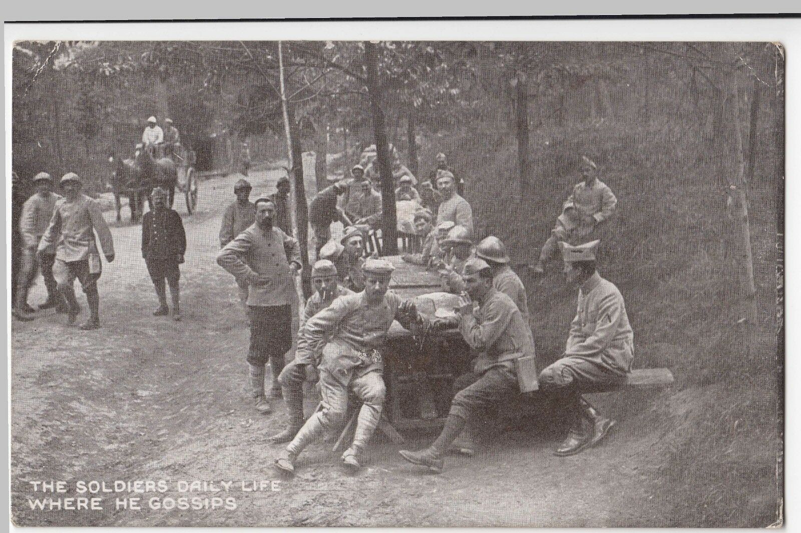WW1; The Soldiers Daily Life Where He Gossips PPC, By Newspaper ...