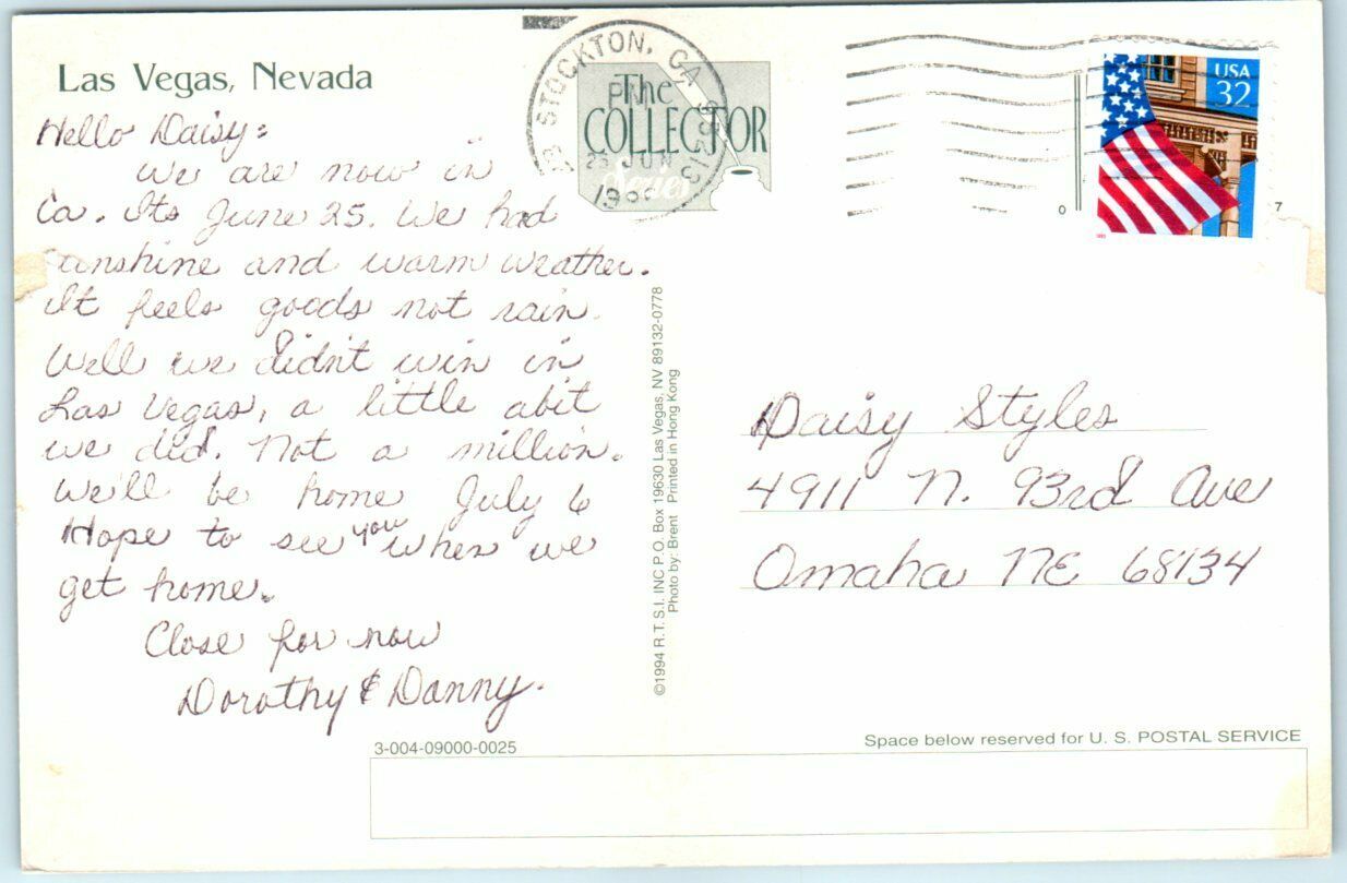 Postcard - Entertainment & Gaming Capital Of The World - Las Vegas ...