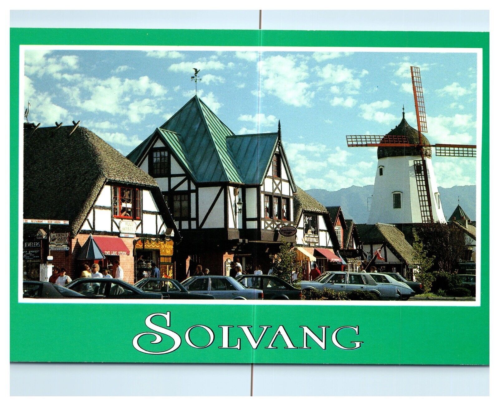 Solvang Danish Architecture Downtown Alisa Windmill Chrome Postcard UNP ...