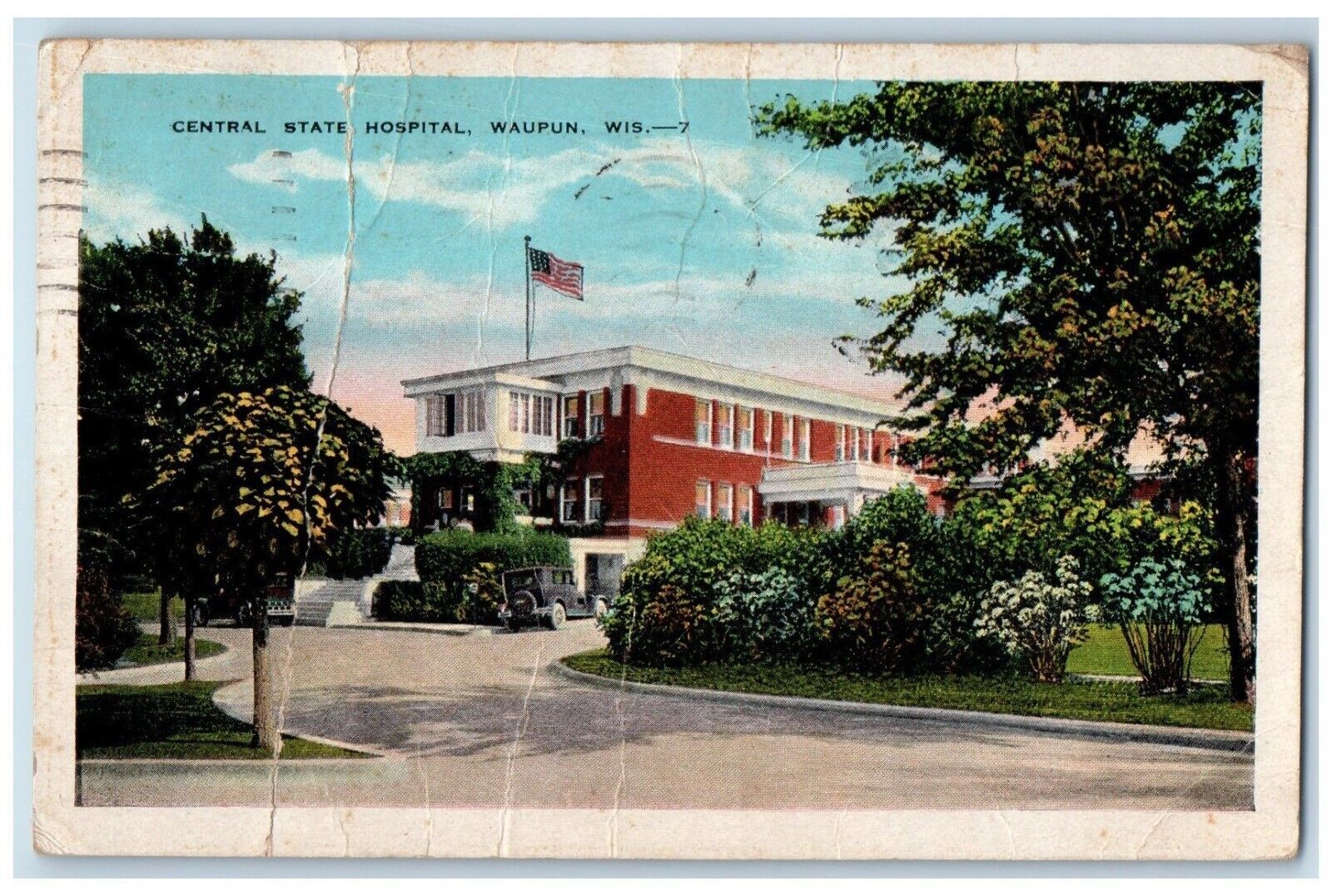 1934 Central State Hospital Exterior Waupun Wisconsin Vintage Antique ...