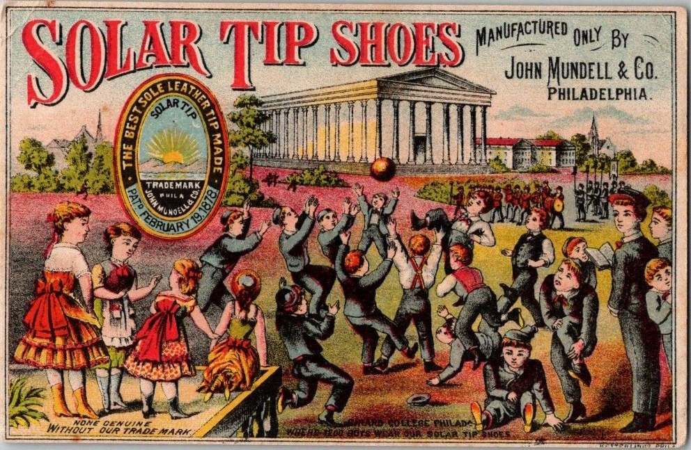 Solar Tip Shoes with Children Philadelphia Late 1800s Victorian Trade ...