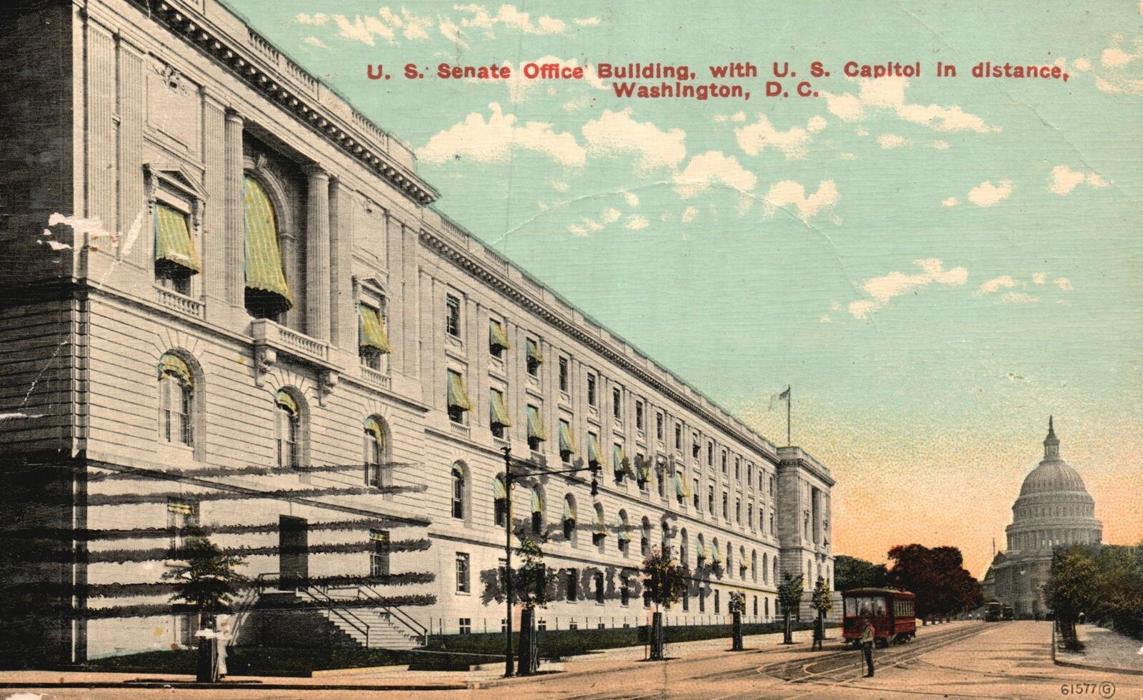 Vintage Postcard 1910's US Senate Office Building With US Capitol ...