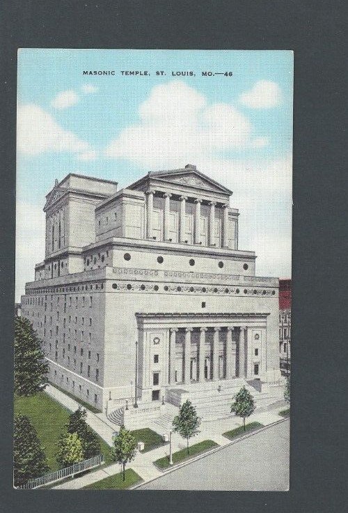 Ca 1930 Post Card St Louis MO Masonic Temple Built 1926 | United States ...