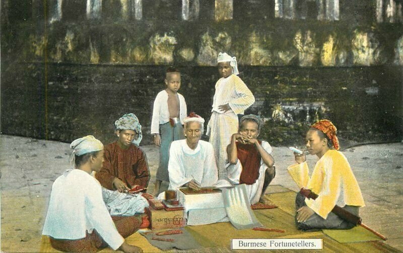 Asia South East C-1910 Burmese Fortune Tellers Ahuja Postcard 22-1528 ...
