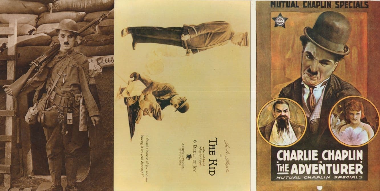 Charlie Chaplin The Kid Adventurer Film 3x Rare Photo Postcard s ...