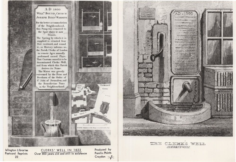 Clerks Well Islington in Victorian Era Real Photo London 2x Postcard ...