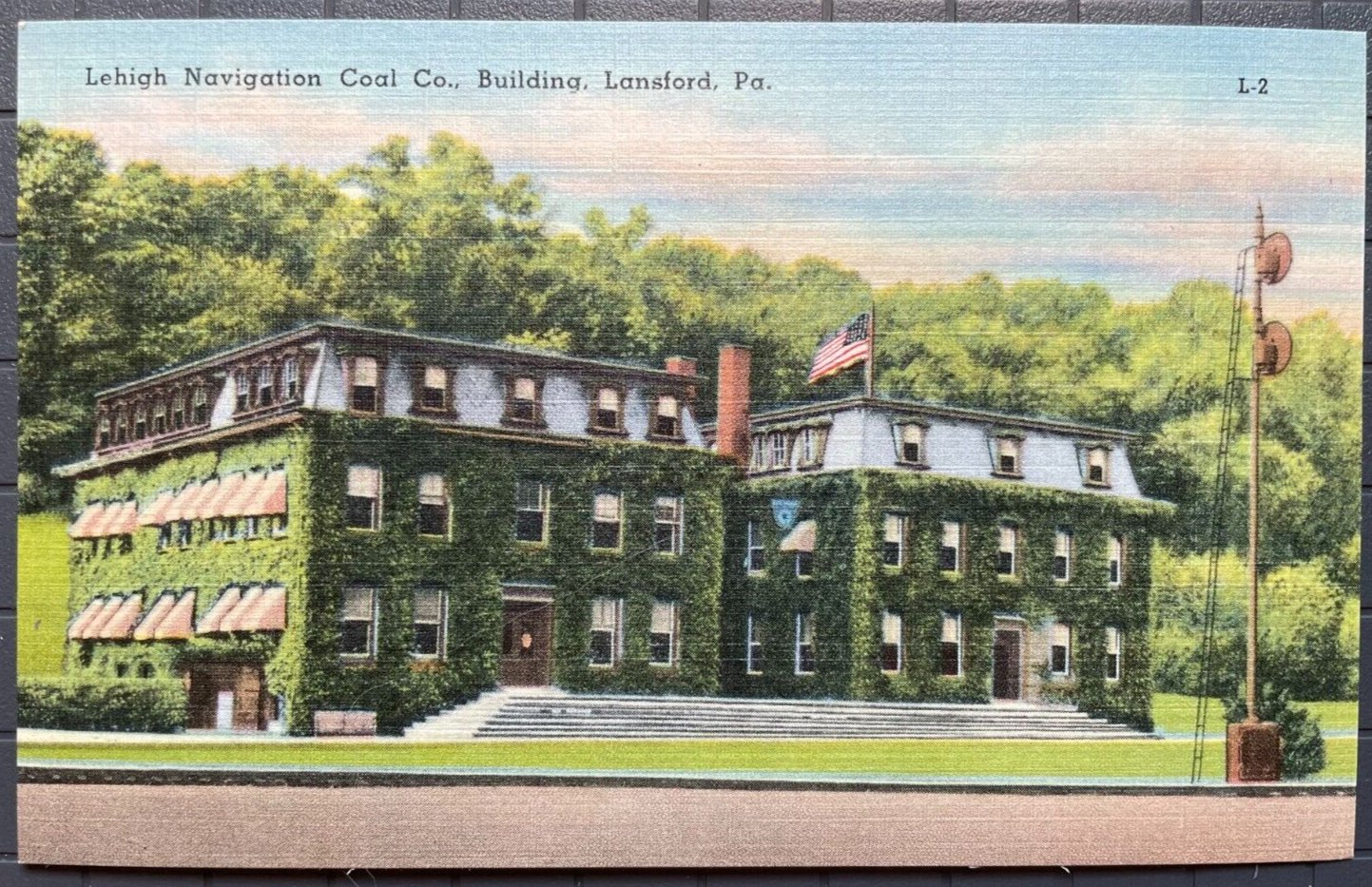 Vintage Postcard 1930-1945 Lehigh Navigation Coal Co Building Lansford ...