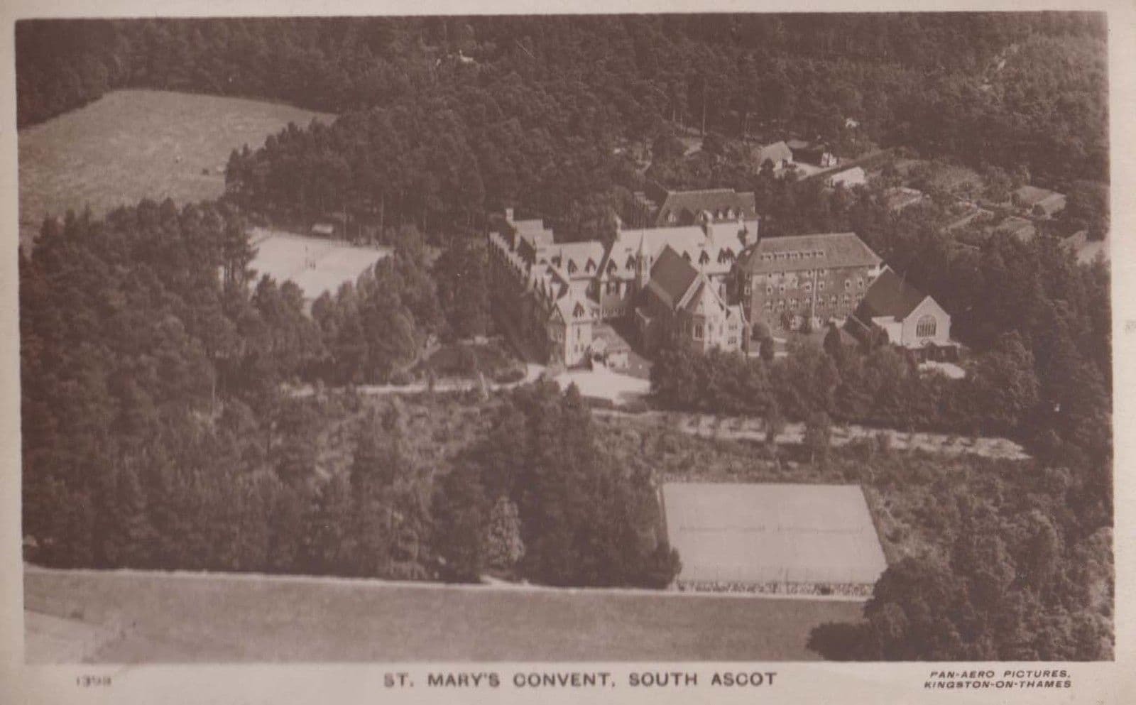 St Marys Convent South Ascot Berkshire Antique Aerial Birds Eye ...
