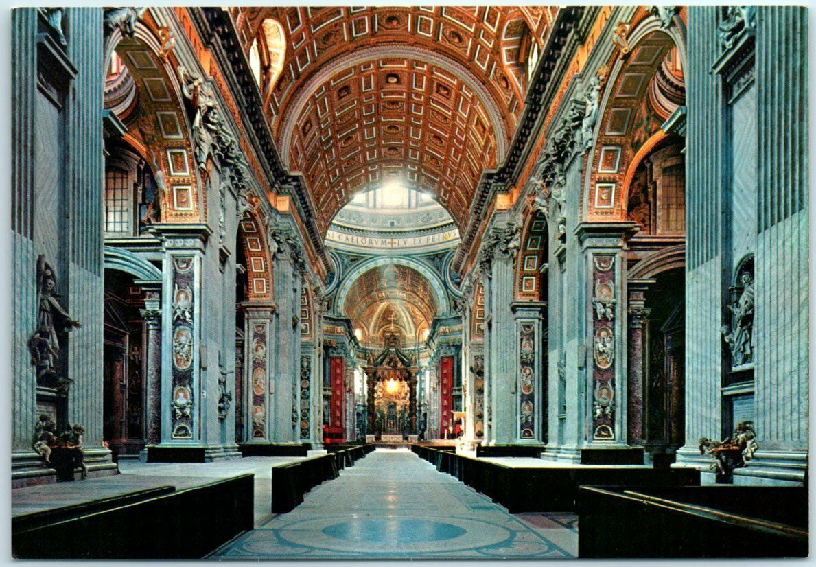 Postcard - City of the Vatican - Interior of Basilica of St. Peter ...