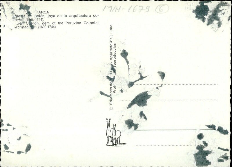 MIN1679 south america peru cajamarca belen church peruvian colonial ...