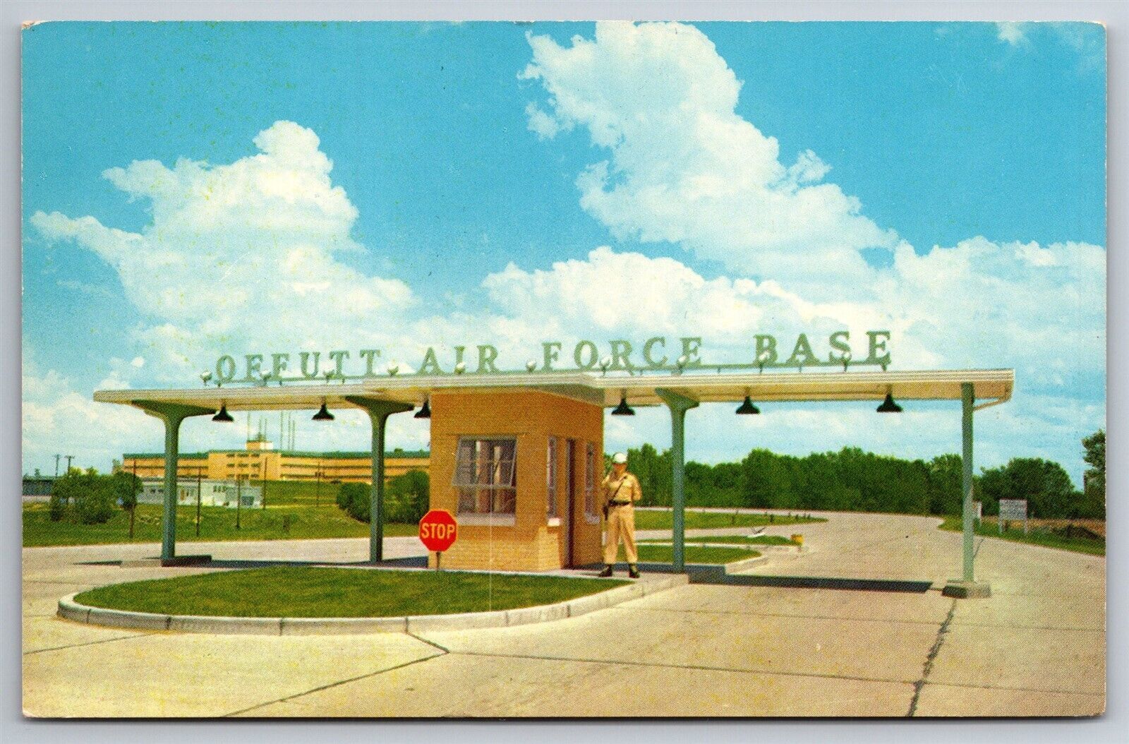 Strategic Air Command SAC Entrance Gate Offutt Air Force Base C1957 ...
