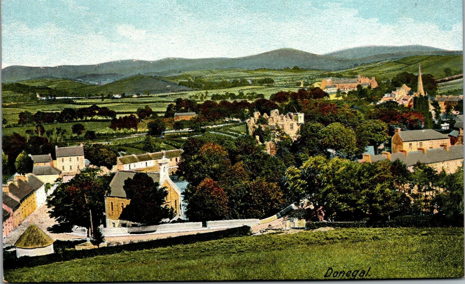 Vtg Ireland Donegal Town View Birds-eye 1910s Postcard | Europe ...