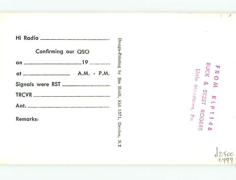 nasa ROCKET - QSL HAM RADIO CARD Owego New York NY t1257 | United ...