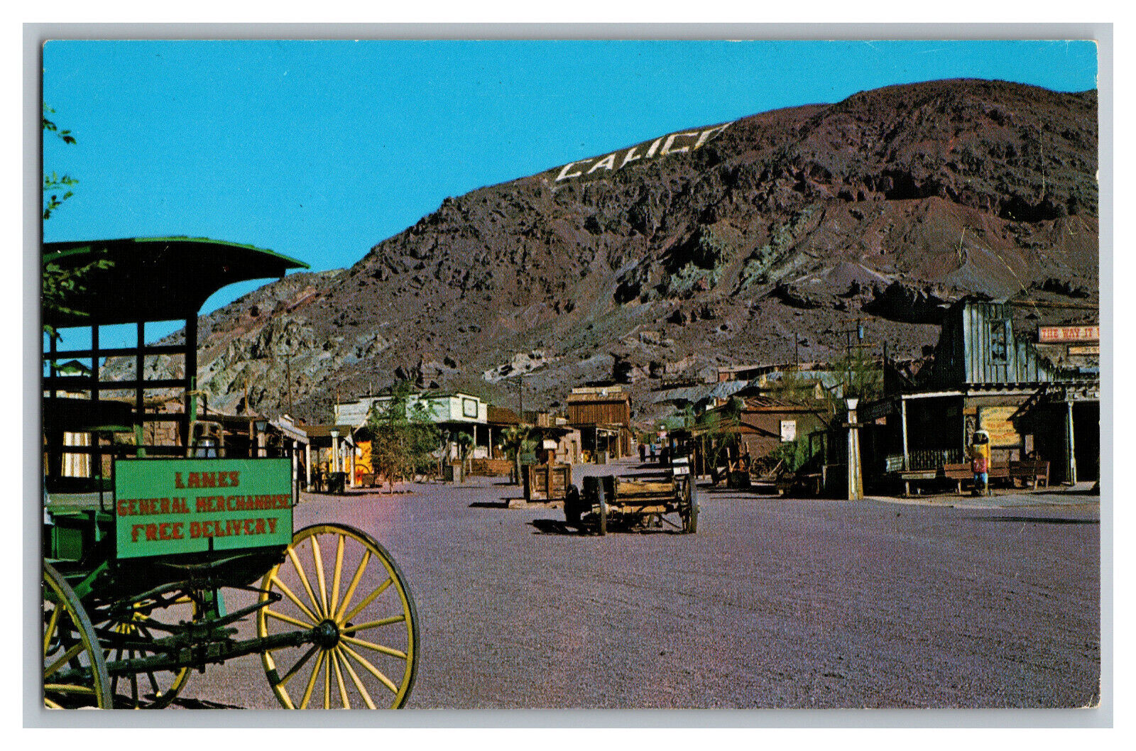 Postcard CA Calico Ghost Town Yermo Barstow California Main Street ...