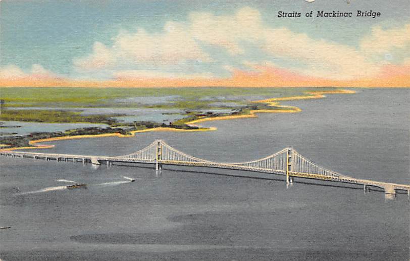 Mackinac Bridge Longest Suspension Bridge - Mackinac Bridge, Michigan ...